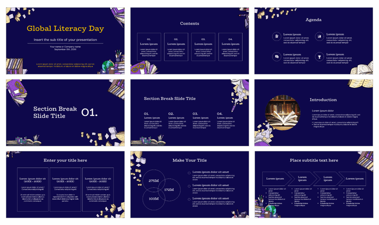 Global Literacy Day Google Slides Themes PowerPoint Templates