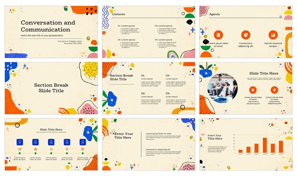 Conversation and Communication Google Slides PPT Templates