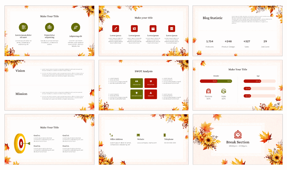 Autumn Vibes Presentation Templates - Google Slides PowerPoint