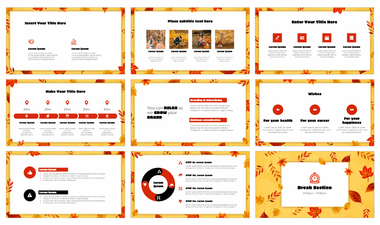 Happy Fall Break Free Google Slides Theme PowerPoint Template