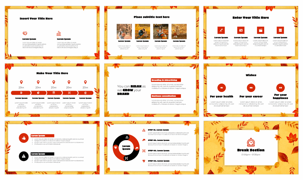 Happy Fall Break Free Google Slides Theme PowerPoint Template