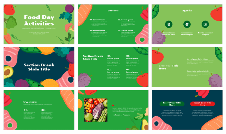 Food Day Activities Google Slides Themes PowerPoint Templates