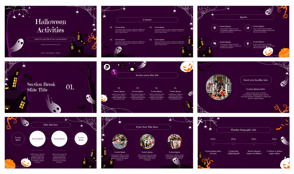 Halloween Activities Presentation Templates - Google Slides & PPT