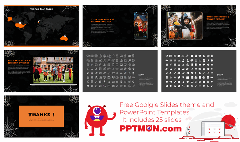 Scary Halloween Party Google Slides Theme PowerPoint Template