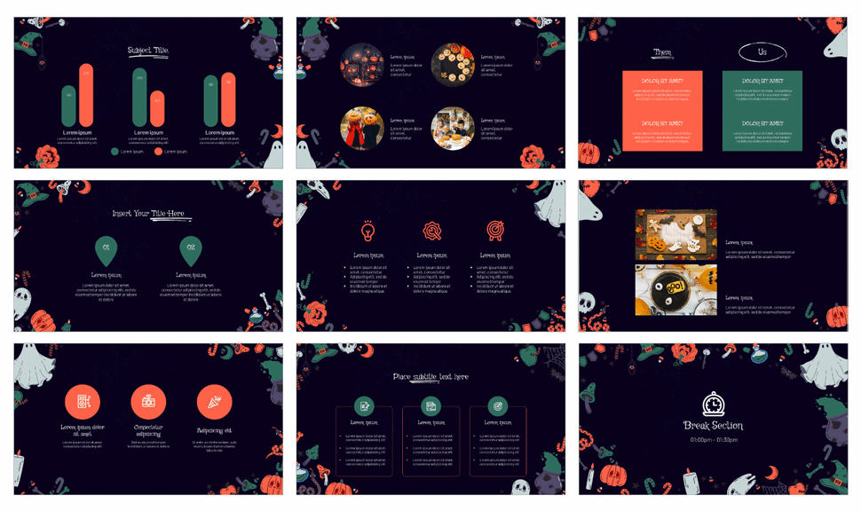 Trick or Treat Presentation Templates - Google Slides PowerPoint
