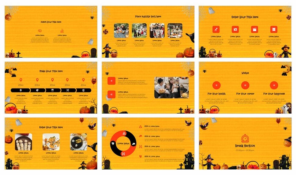 Halloween Party Invitations Google Slides PowerPoint Templates