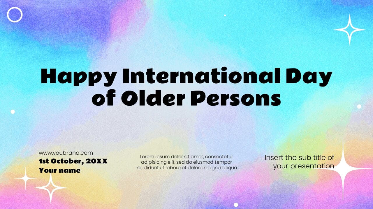 Happy International Day of Older Persons Google Slides PPT