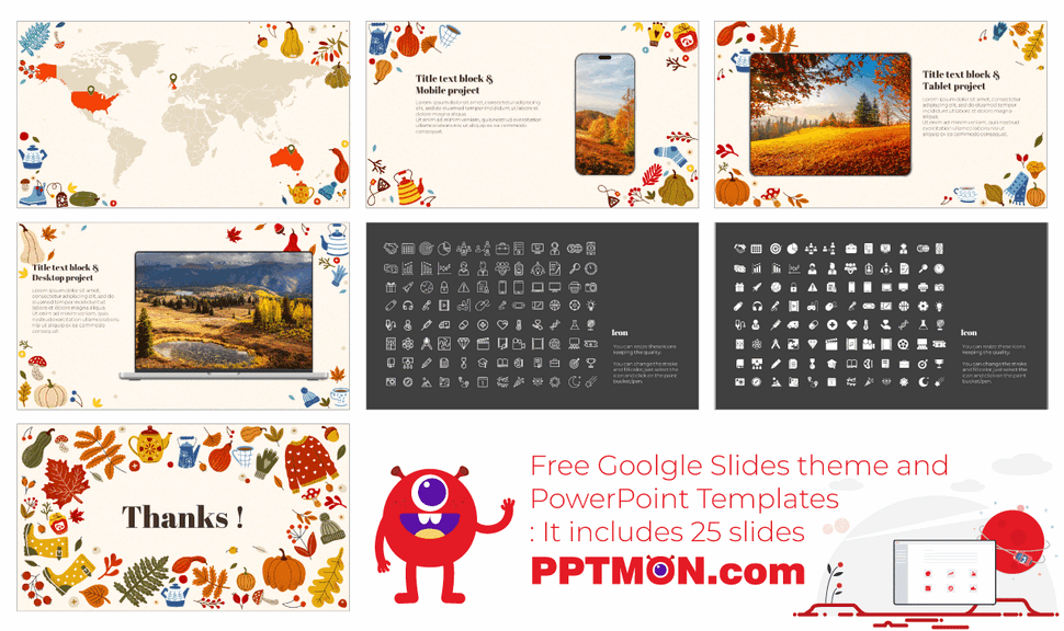 Hello Autumn Presentation Templates - Google Slides PowerPoint