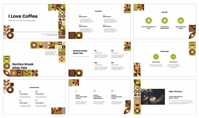 I Love Coffee Free Google Slides Themes PowerPoint Templates
