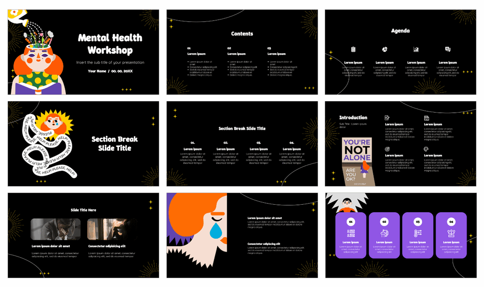 Mental Health Workshop Free Google Slides PowerPoint Templates