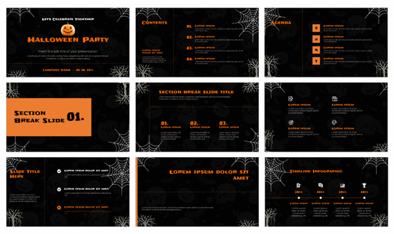 Scary Halloween Party Google Slides Theme PowerPoint Template