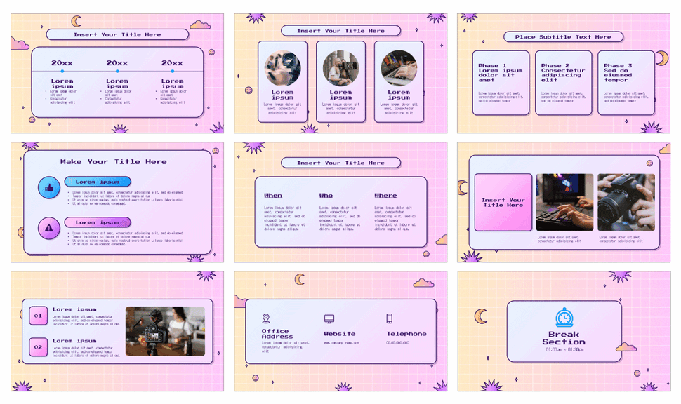 Social Media Streamer Google Slides Theme PowerPoint Template