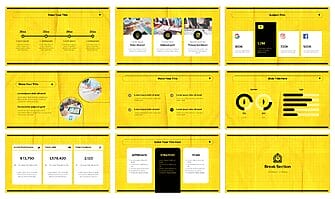 Black and Yellow Google Slides Themes PowerPoint Templates