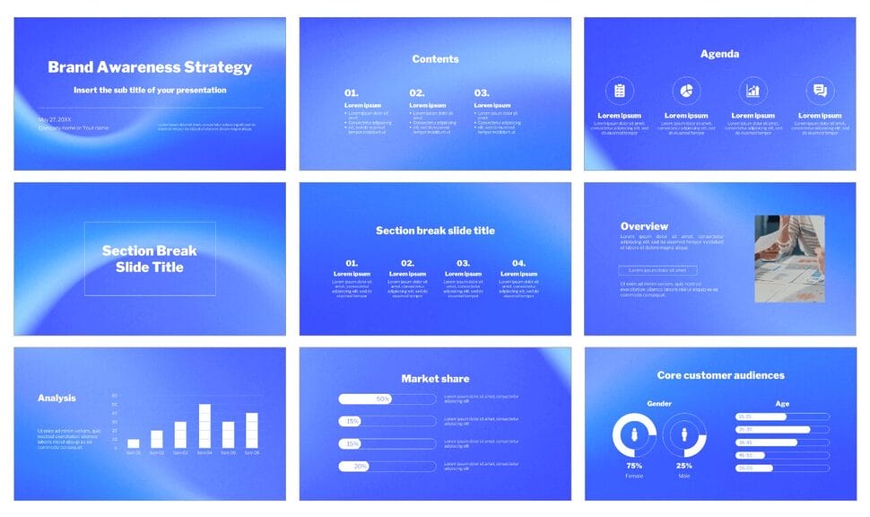 Brand Awareness Strategy Google Slides PowerPoint Templates