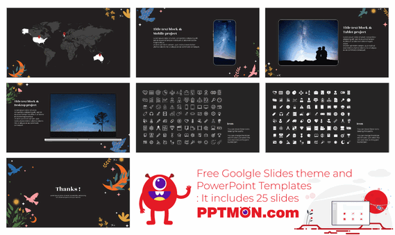 Bohemian Celestial Google Slides Themes PowerPoint Templates