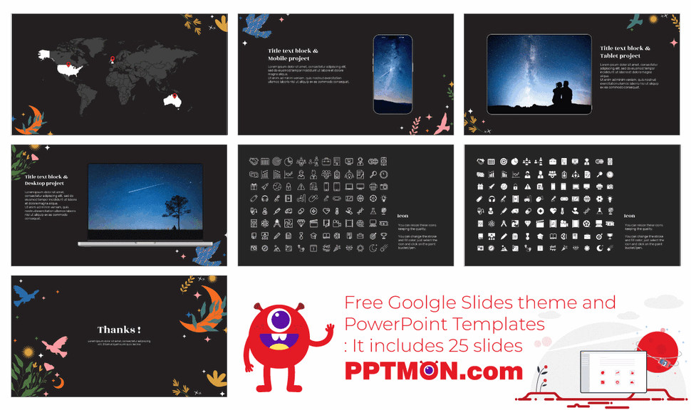 Bohemian Celestial Google Slides Themes PowerPoint Templates
