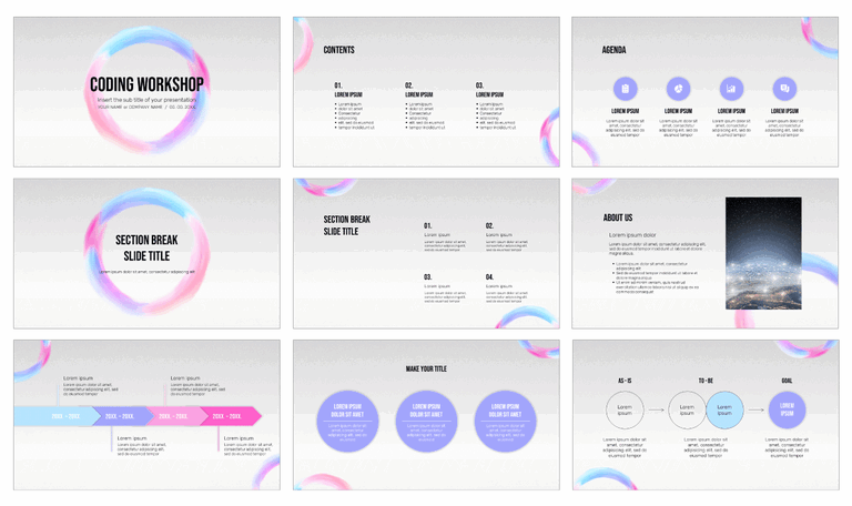 Coding Workshop Presentation Templates - Google Slides and PPT