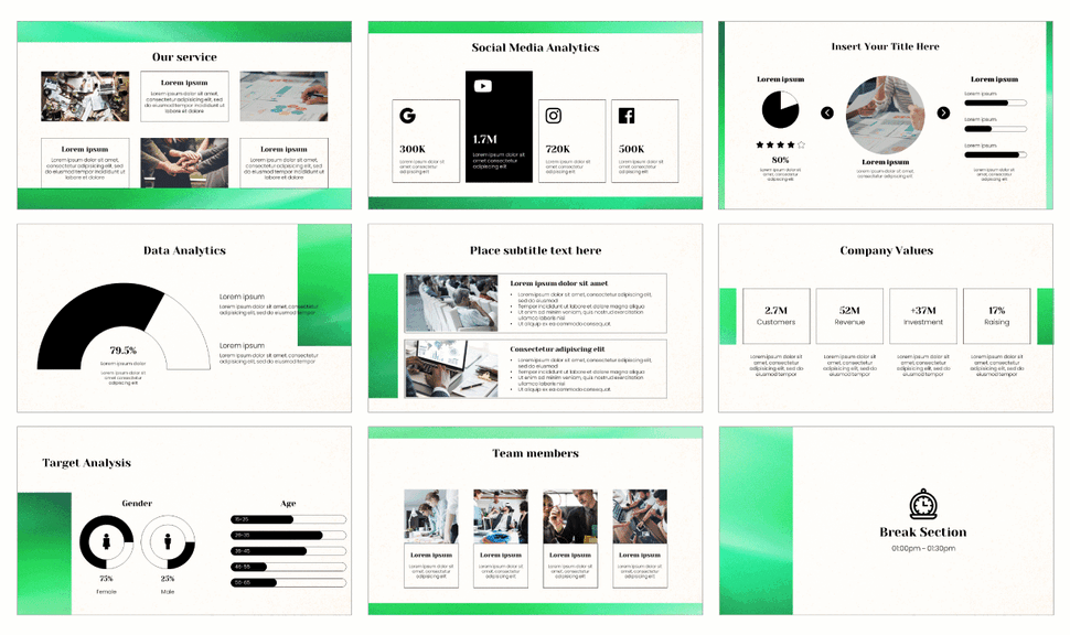 Creative Writing Prompts Free Google Slides PowerPoint Template