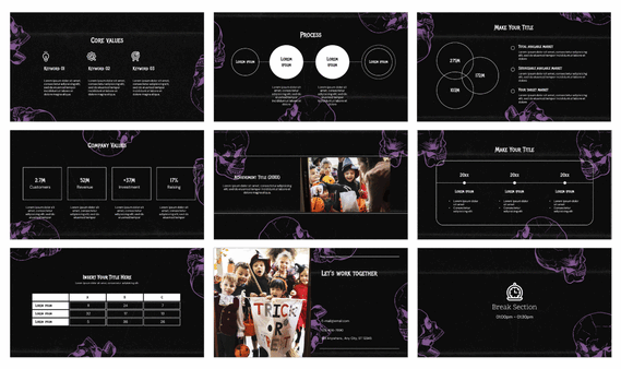 Halloween Night Party Google Slides Theme PowerPoint Templates