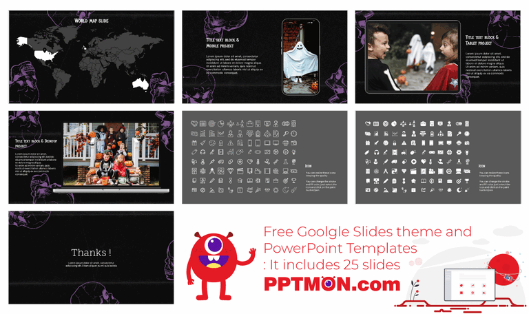 Halloween Night Party Google Slides Theme PowerPoint Templates
