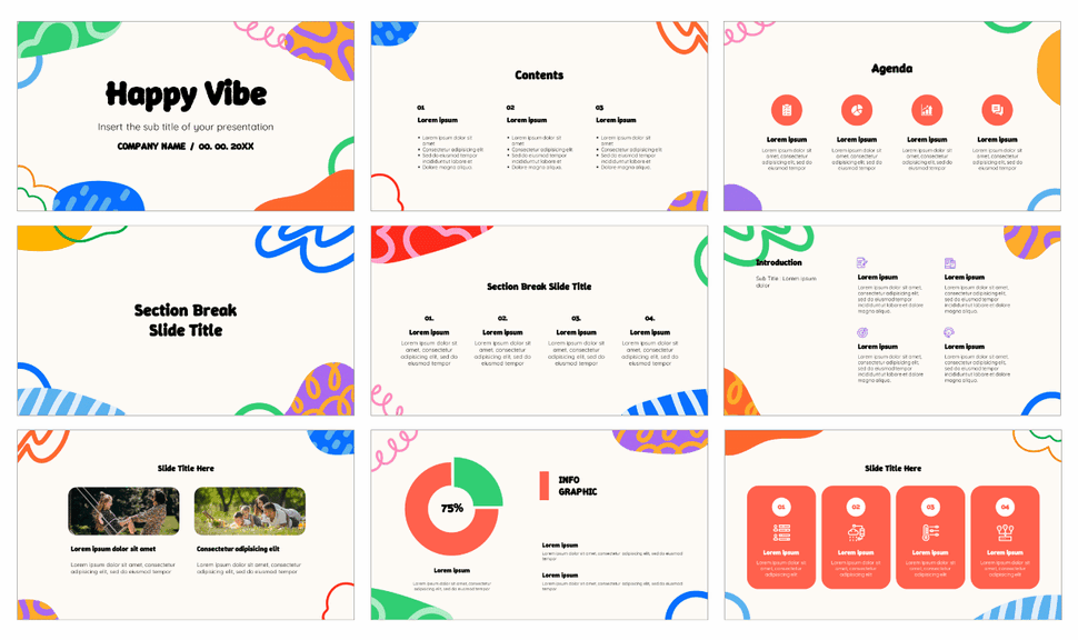 Happy Vibe Free Presentation Templates - Google Slides and PPT