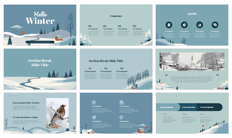 Hello Winter Free Google Slides Themes PowerPoint Templates