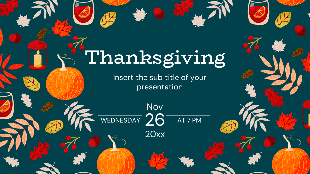 Thanksgiving Day Free Presentation Template - Google Slides PPT