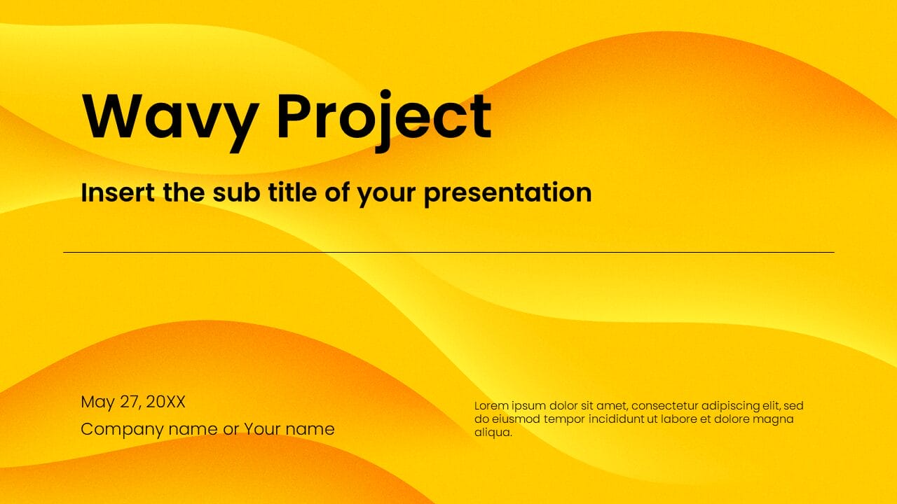 Wavy Project Presentation Templates - Google Slides & PowerPoint