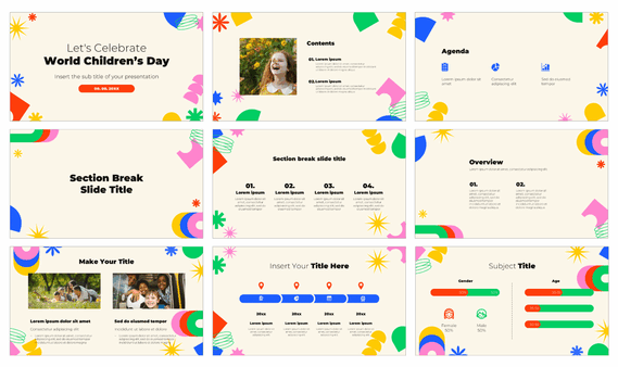 Let's Celebrate World Children’s Day Google Slides PPT Templates