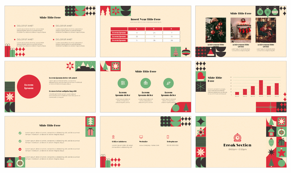 Merry Christmas and Boxing Day Google Slides PPT Templates
