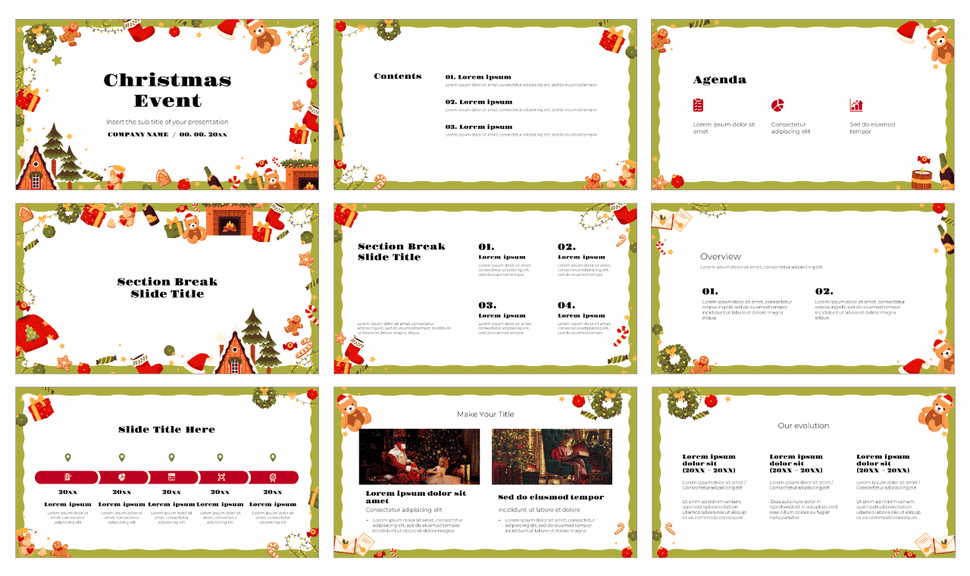 Christmas Event Free Google Slides Theme PowerPoint Templates