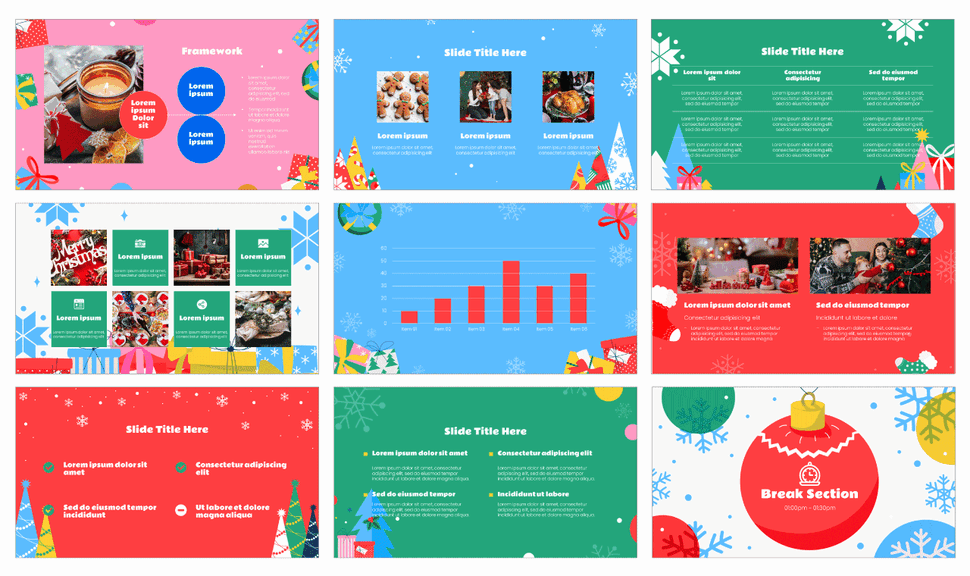 Christmas Carnival Free Presentation Template Google Slides PPT