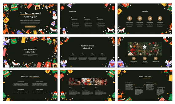 Christmas and New Year Google Slides PowerPoint Templates