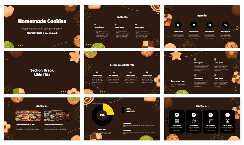 Homemade Cookies Google Slides Themes PowerPoint Templates