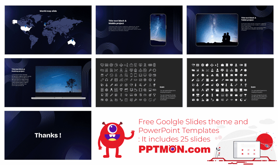 Abstract Dark Blue Google Slides Themes PowerPoint Templates