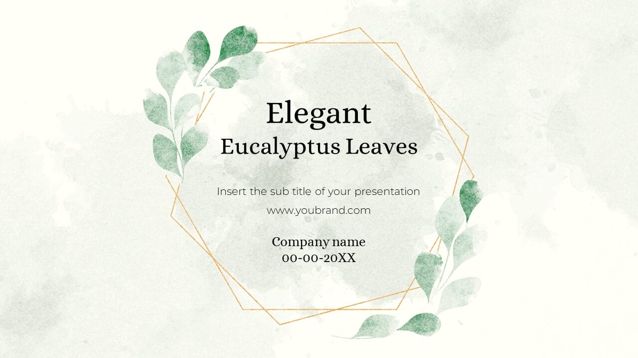 Elegant Eucalyptus Leaves Google Slides PowerPoint Templates