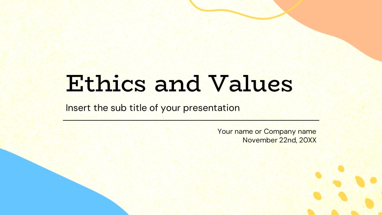 Ethics and Values Free Google Slides Theme PowerPoint Template