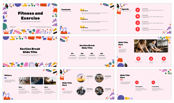 Fitness and Exercise Google Slides Themes PowerPoint Templates