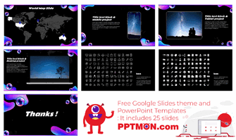 Neon Party Free Presentation Templates Google Slides PowerPoint