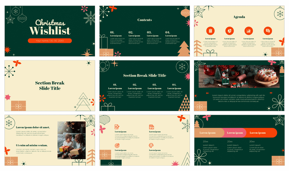 Christmas Wishlist Google Slides Themes PowerPoint Templates