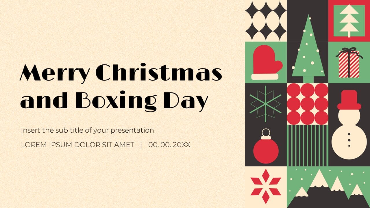 Merry Christmas and Boxing Day Google Slides PPT Templates