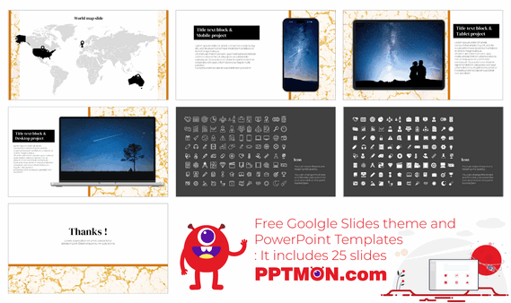 White Gold Marble Google Slides Themes PowerPoint Templates