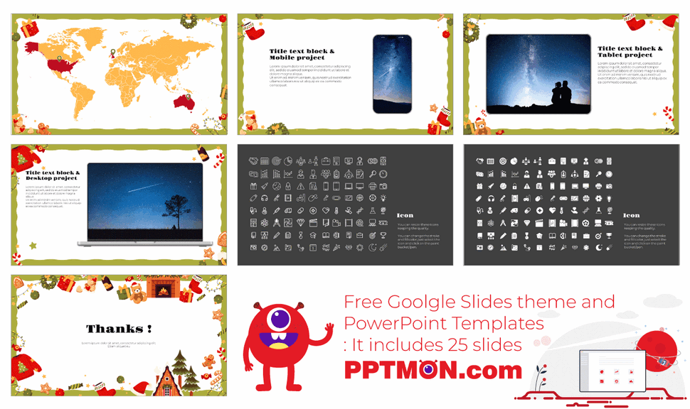 Christmas Event Free Google Slides Theme PowerPoint Templates
