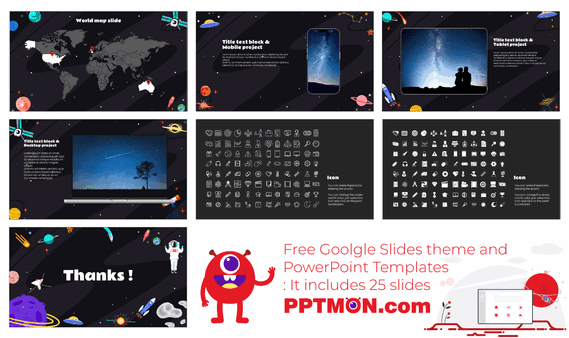 Rocket and Planets Google Slides Themes PowerPoint Templates