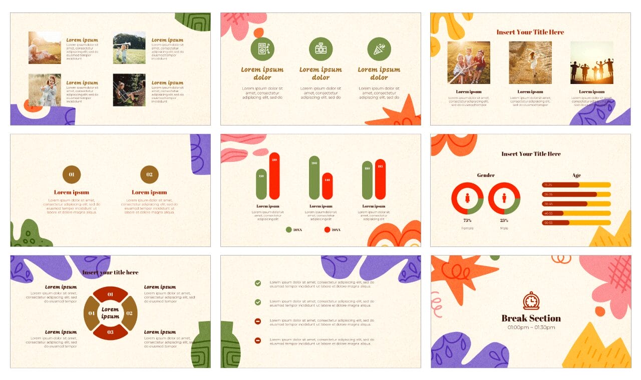 Simple Flat Vintage Google Slides Themes PowerPoint Templates