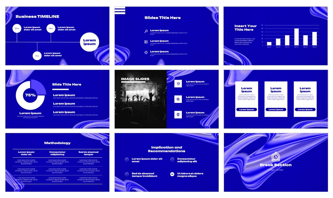 Metal Waves Free Presentation Templates - Google Slides & PPT