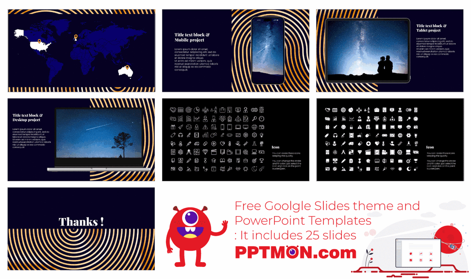 Golden Wave Pattern Google Slides Theme PowerPoint Templates