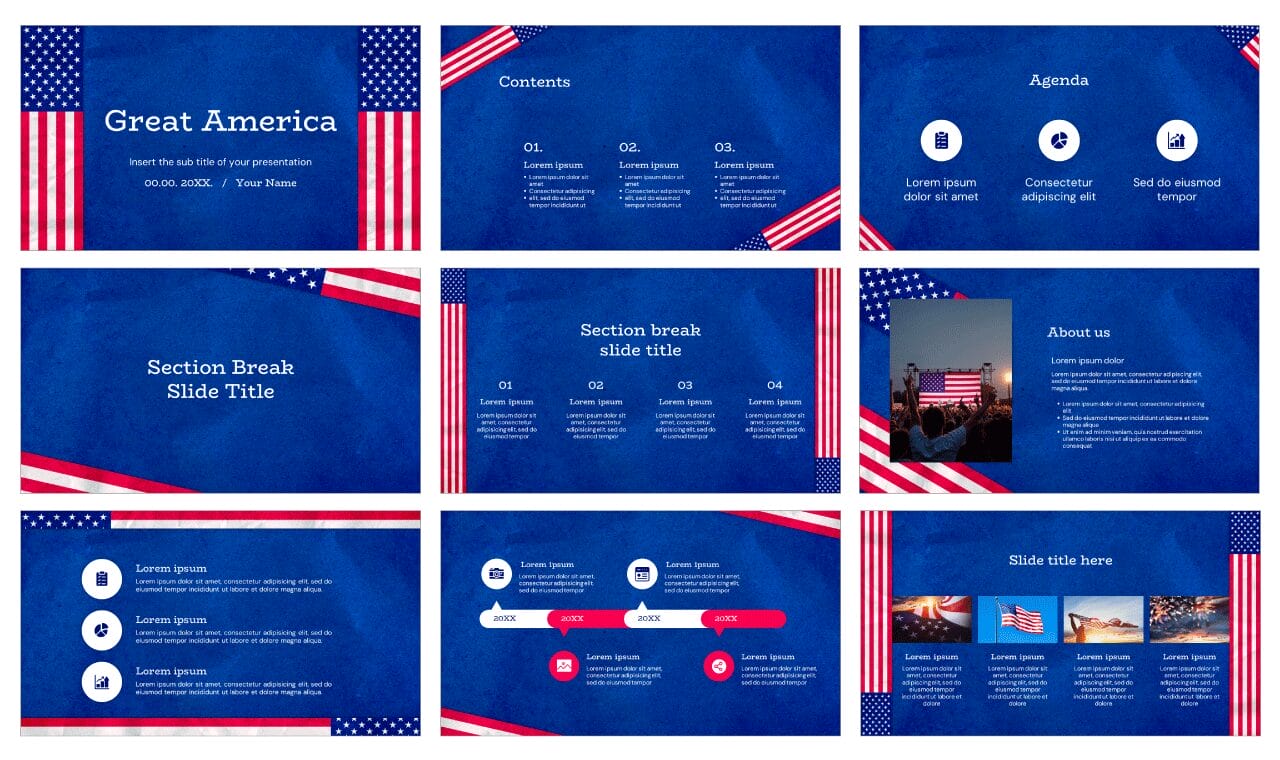 Great America Free Presentation Templates - Google Slides & PPT