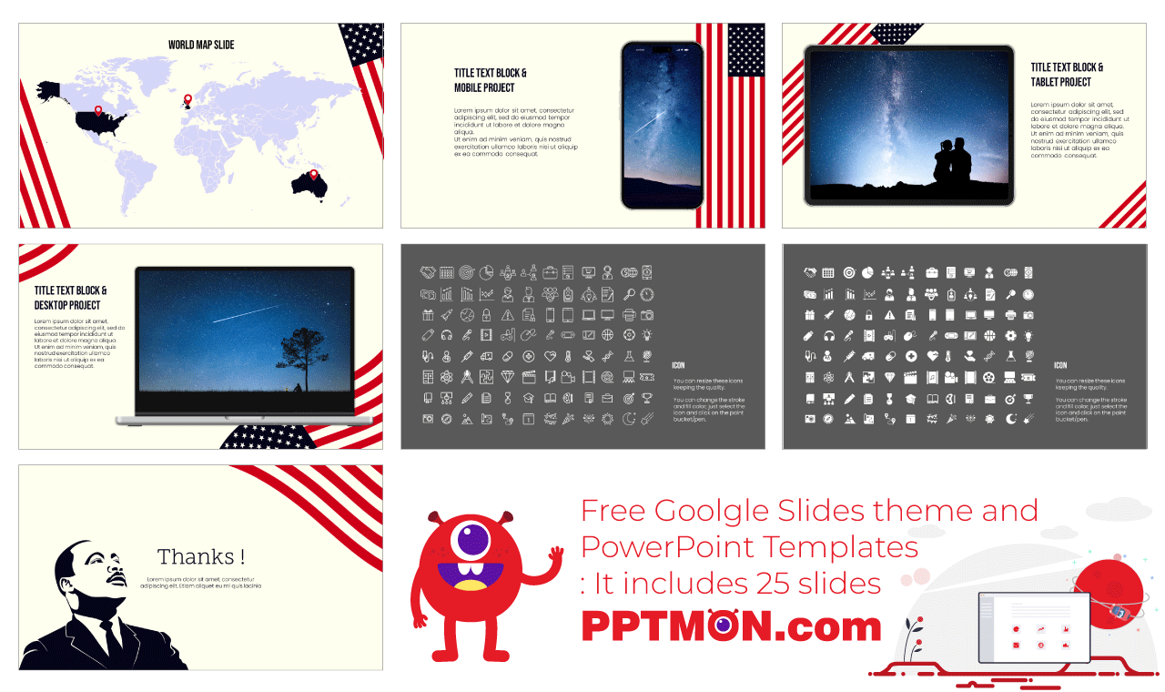 Martin Luther King Jr Google Slides Themes PowerPoint Templates