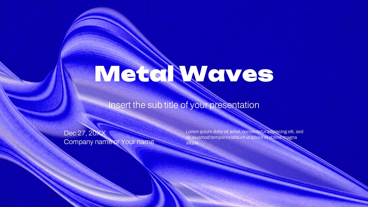 Metal Waves Free Presentation Templates - Google Slides & PPT